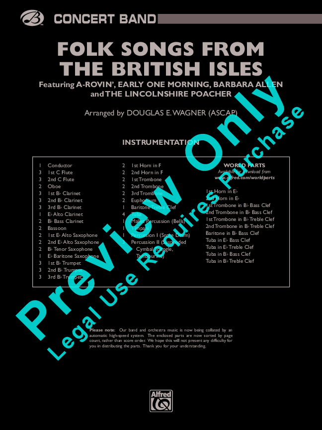 Folk Songs From The British Isles Sheet Music by Douglas E Wagner (SKU ... Folk Songs From The British Isles Sheet Music by Douglas E Wagner (SKU ...