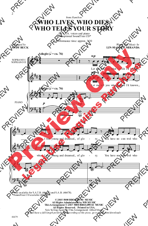 Who Lives Who Dies Who Tells Your Story Sheet Music by Andy Beck (SKU ... Who Lives Who Dies Who Tells Your Story Sheet Music by Andy Beck (SKU ...